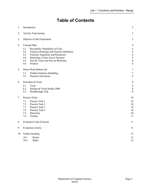 Object Oriented Programming Lab Manual Pdf