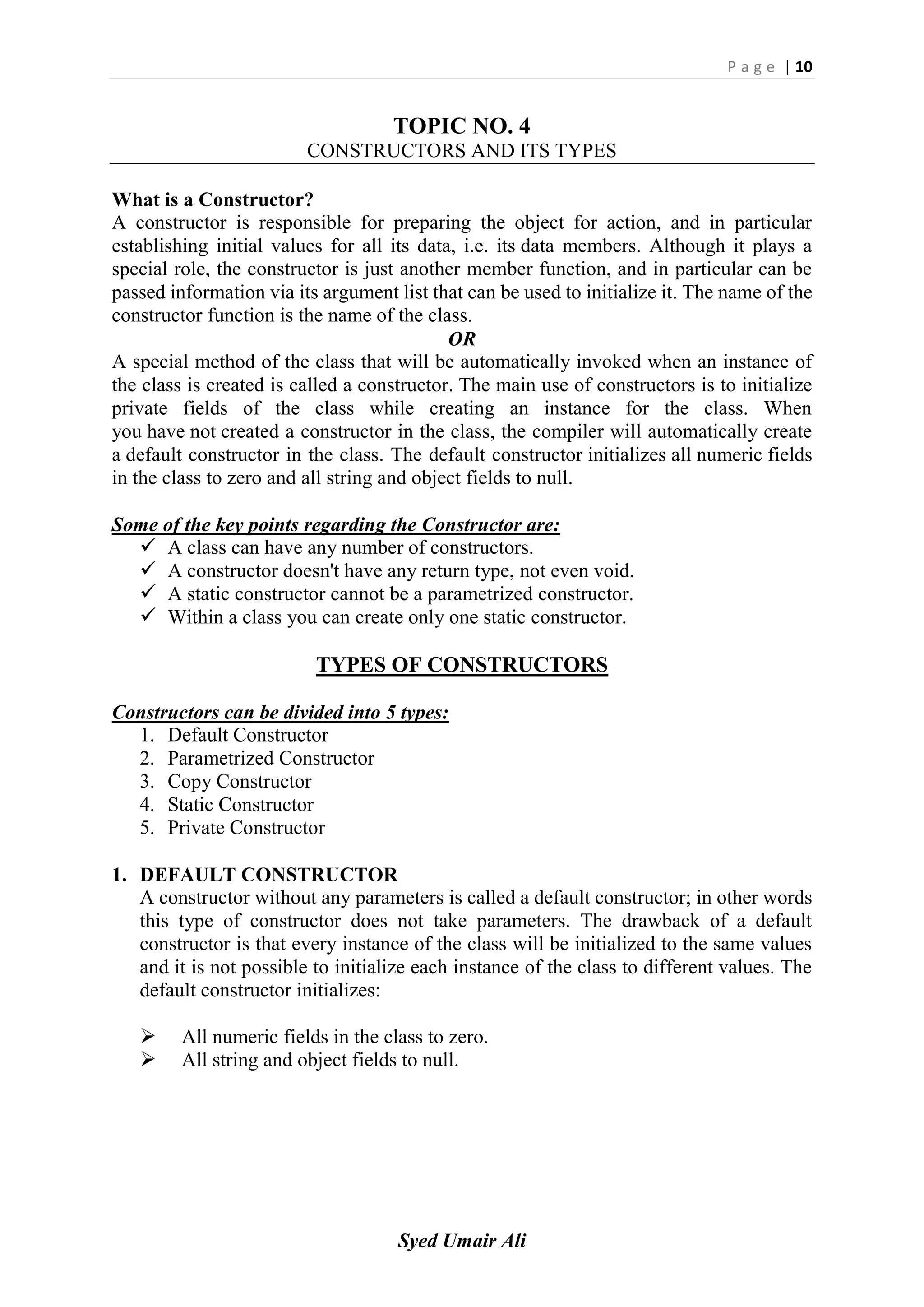 Object Oriented Programming with C# | PDF