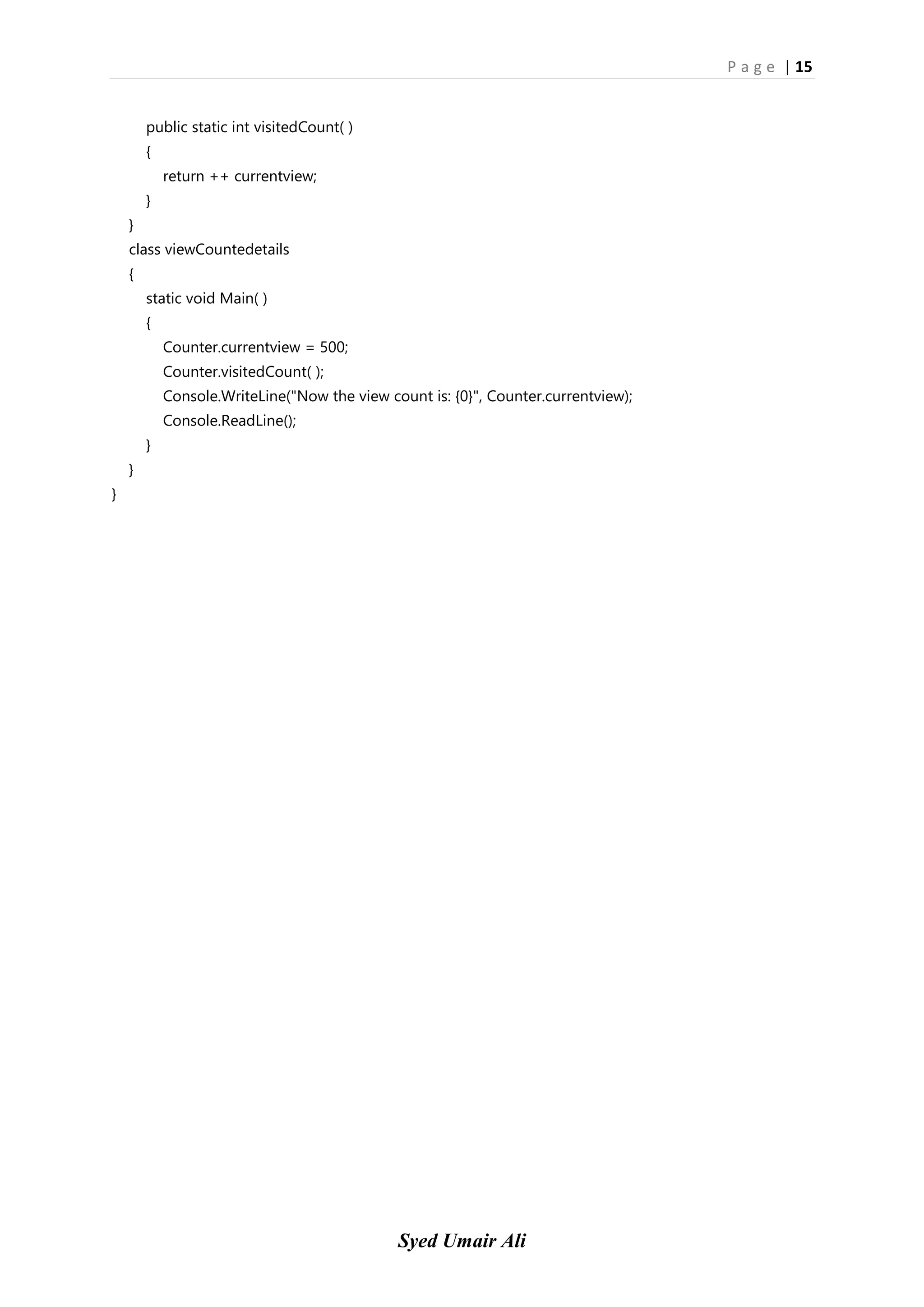 Object Oriented Programming with C# | PDF