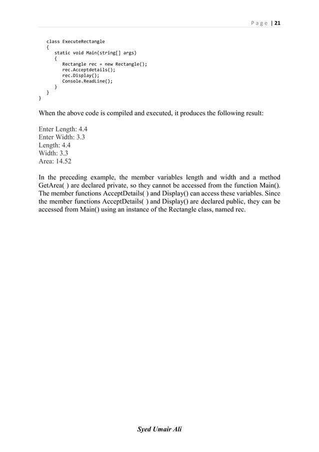 Object Oriented Programming with C# | PDF