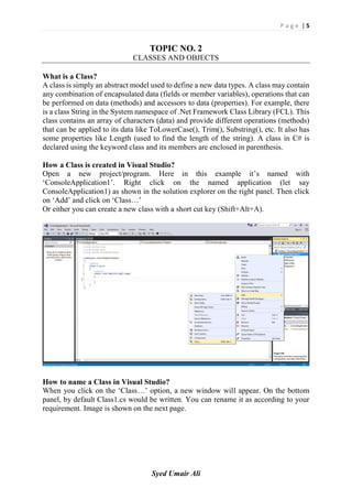Object Oriented Programming with C# | PDF