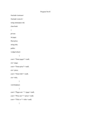 Oop lab report | DOCX | Programming Languages | Computing