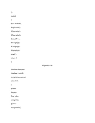 Oop lab report | DOCX | Programming Languages | Computing