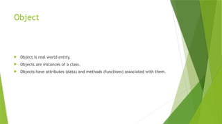 (Oop) object oriented programming (python coding) | PPTX