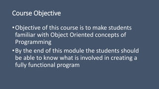 Oop lecture 01 | PPT