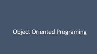 Oop lecture 01 | PPT