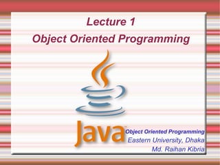 Oop lecture1 | PPT