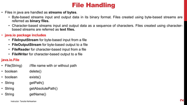 Oop Lecture 15 Filehandlingjfilechooserpptx
