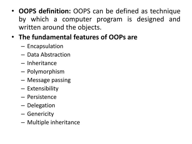 Object Oriented Programming using C plus plus | PPT