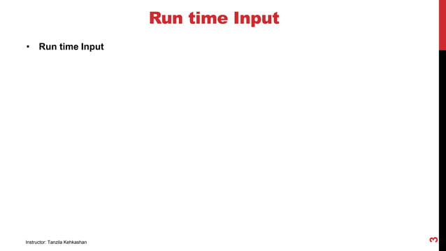 OOP Lecture 2-Run time Input.pptx | Free Download