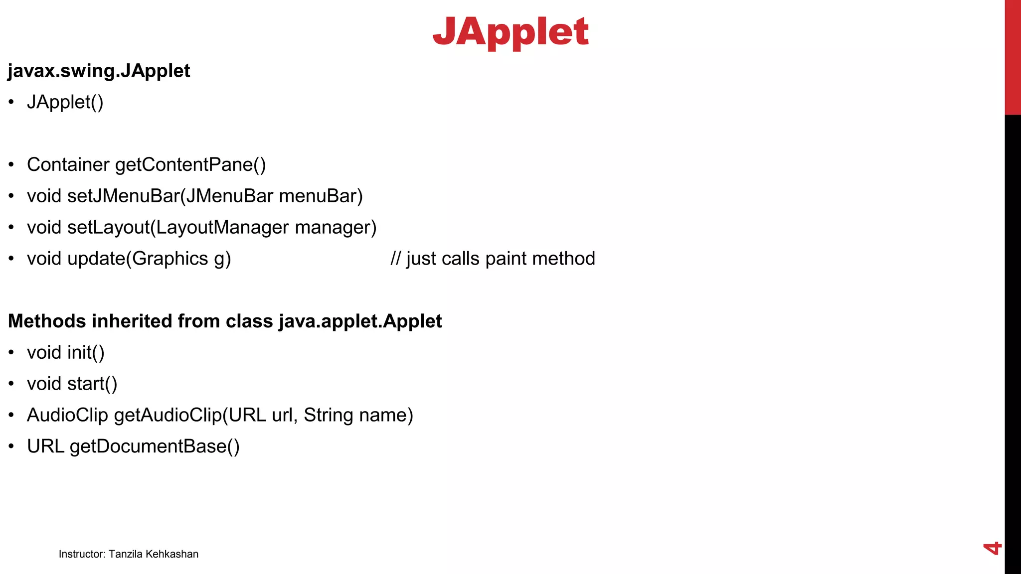 OOP Lecture 22-JApplet.pptx