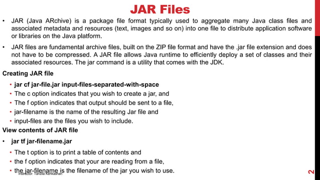 OOP Lecture 23-JAR Files.pptx