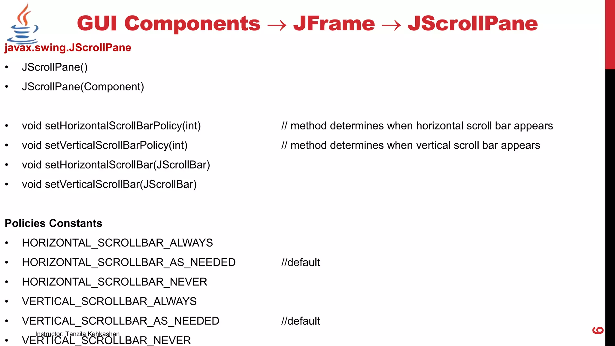 OOP Lecture 6-JFrame,JScrollPane,JLabel.pptx