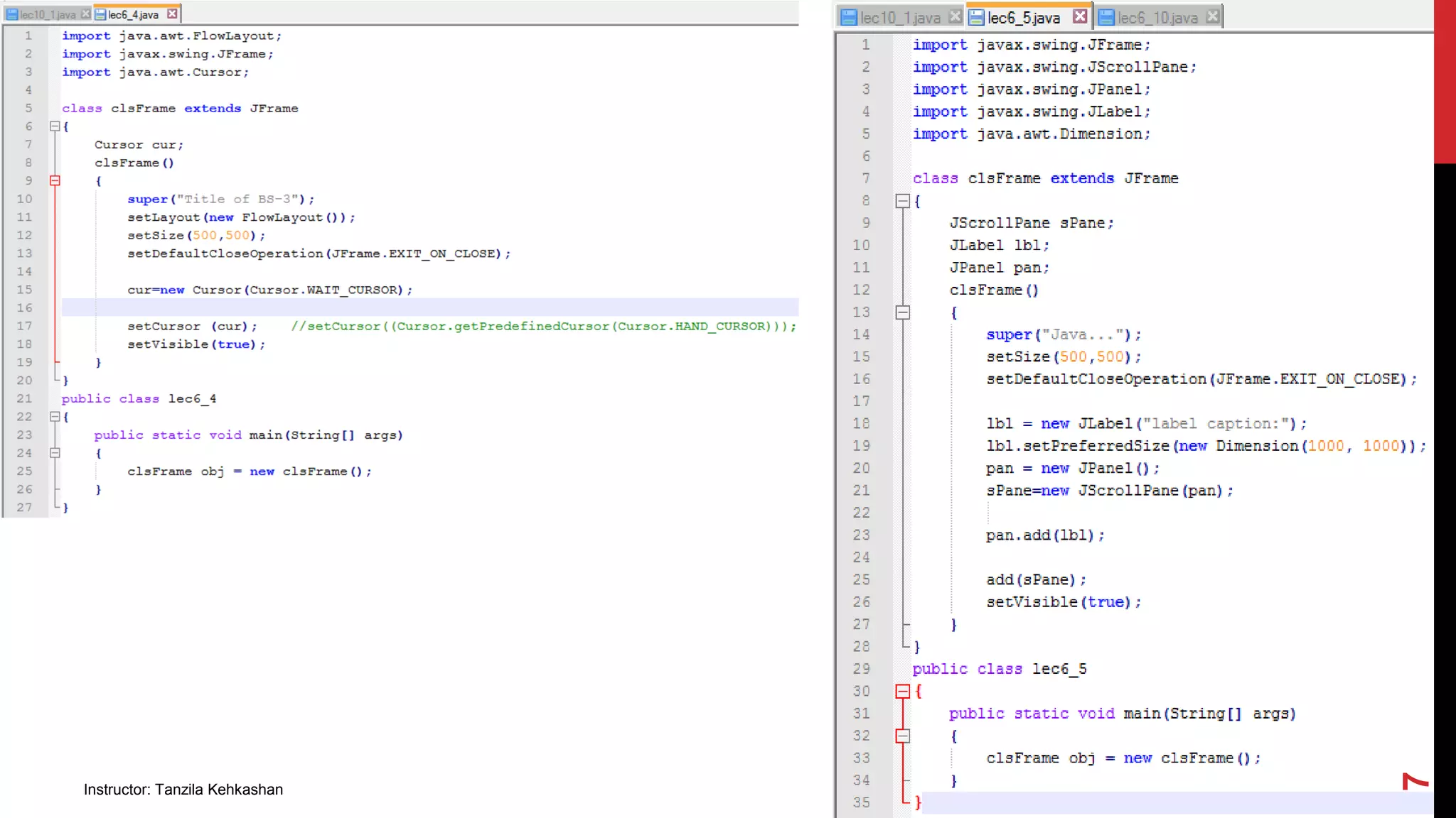OOP Lecture 6-JFrame,JScrollPane,JLabel.pptx