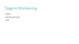 HT16 - DA361A - OOP med Python | PPT