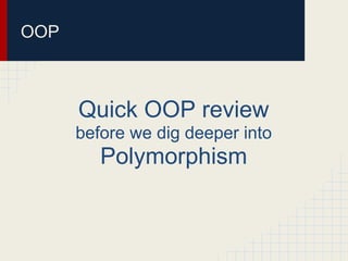 Object-Oriented Polymorphism Unleashed | PDF | Programming Languages | Computing