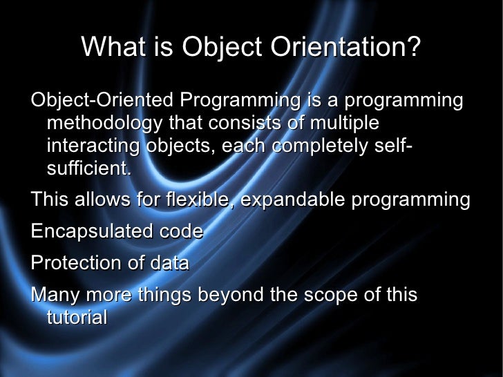 Beginners Guide To Object Orientation In Php