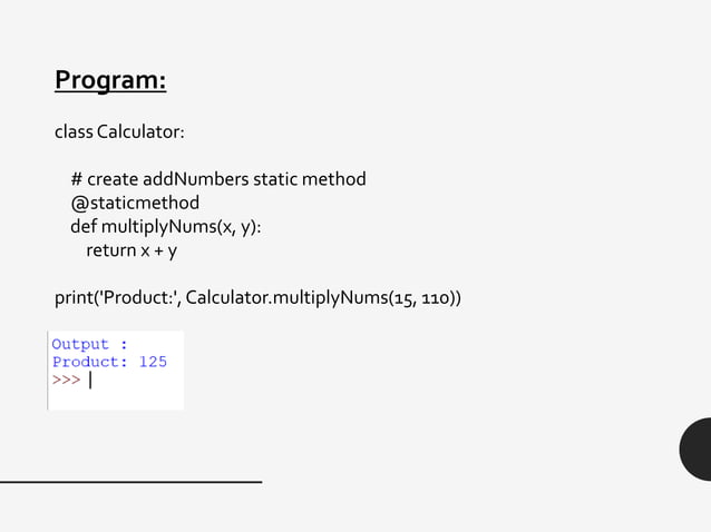 Types of methods in python | PPTX | Programming Languages | Computing