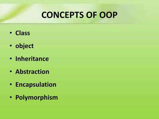 Principles and advantages of oop ppt | PPTX | Programming Languages | Computing