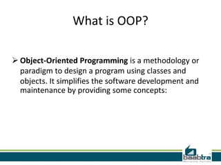 Oop ppt | PPTX | Programming Languages | Computing
