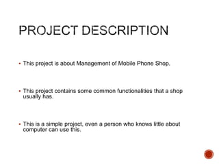 Mobile Phone Shop | PPTX