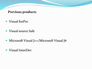 Presentation on Visual Studio | PPTX