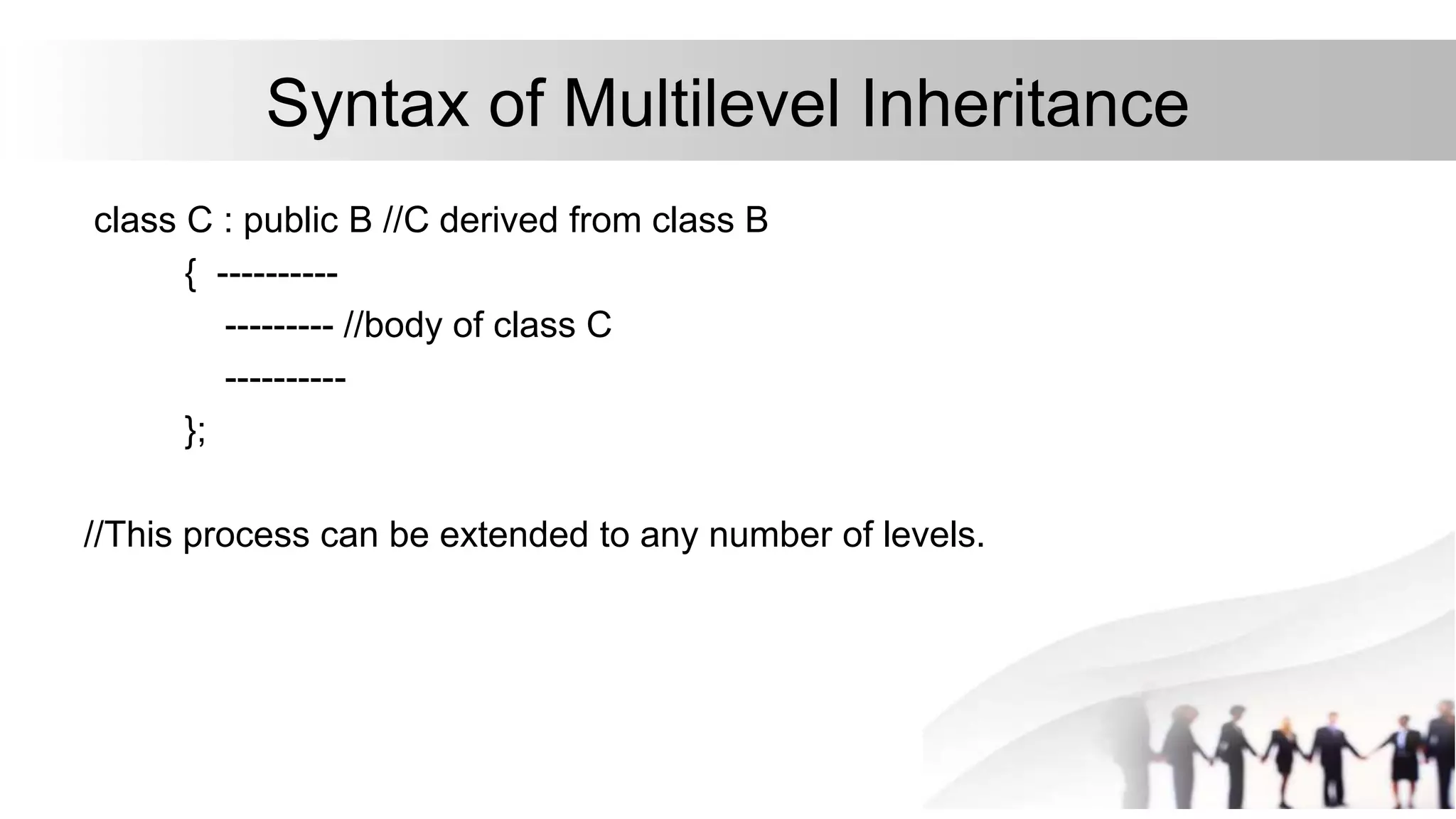 Multi level inheritence | PPTX