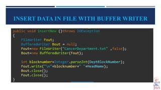 File Handling in Java Oop presentation | PPTX