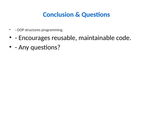 OOP_Presentation_Enhanced_Updated_with new Topics | PPT