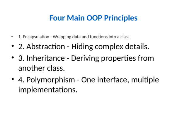 OOP_Presentation_Enhanced_Updated_with new Topics | PPT