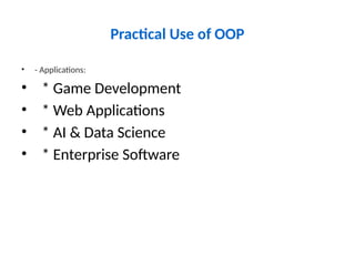 OOP_Presentation_Enhanced_Updated_with new Topics | PPT