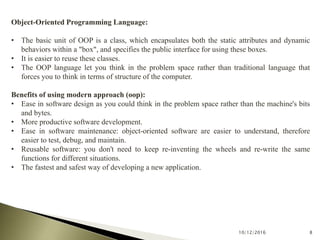 object oriented programming(syed munib ali 11b-023-bs) | PPT