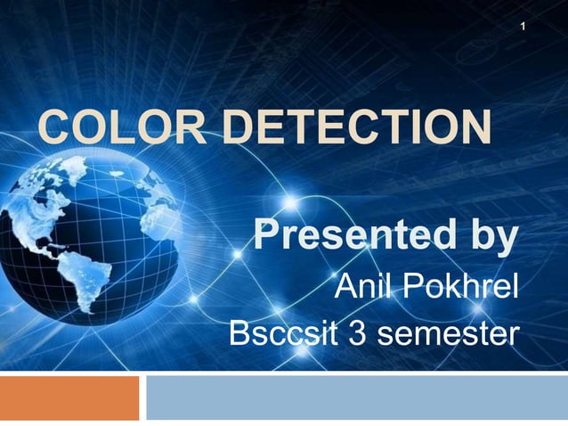 color detection using open cv | PPTX