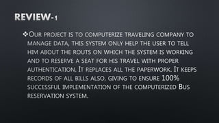 Online bus reservation system | PPTX