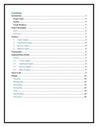 OOP project report cipher c++ .docx