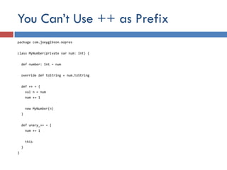 Operator Overloading In Scala | PPT
