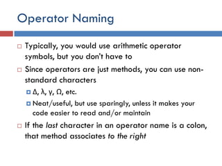 Operator Overloading In Scala | PPT