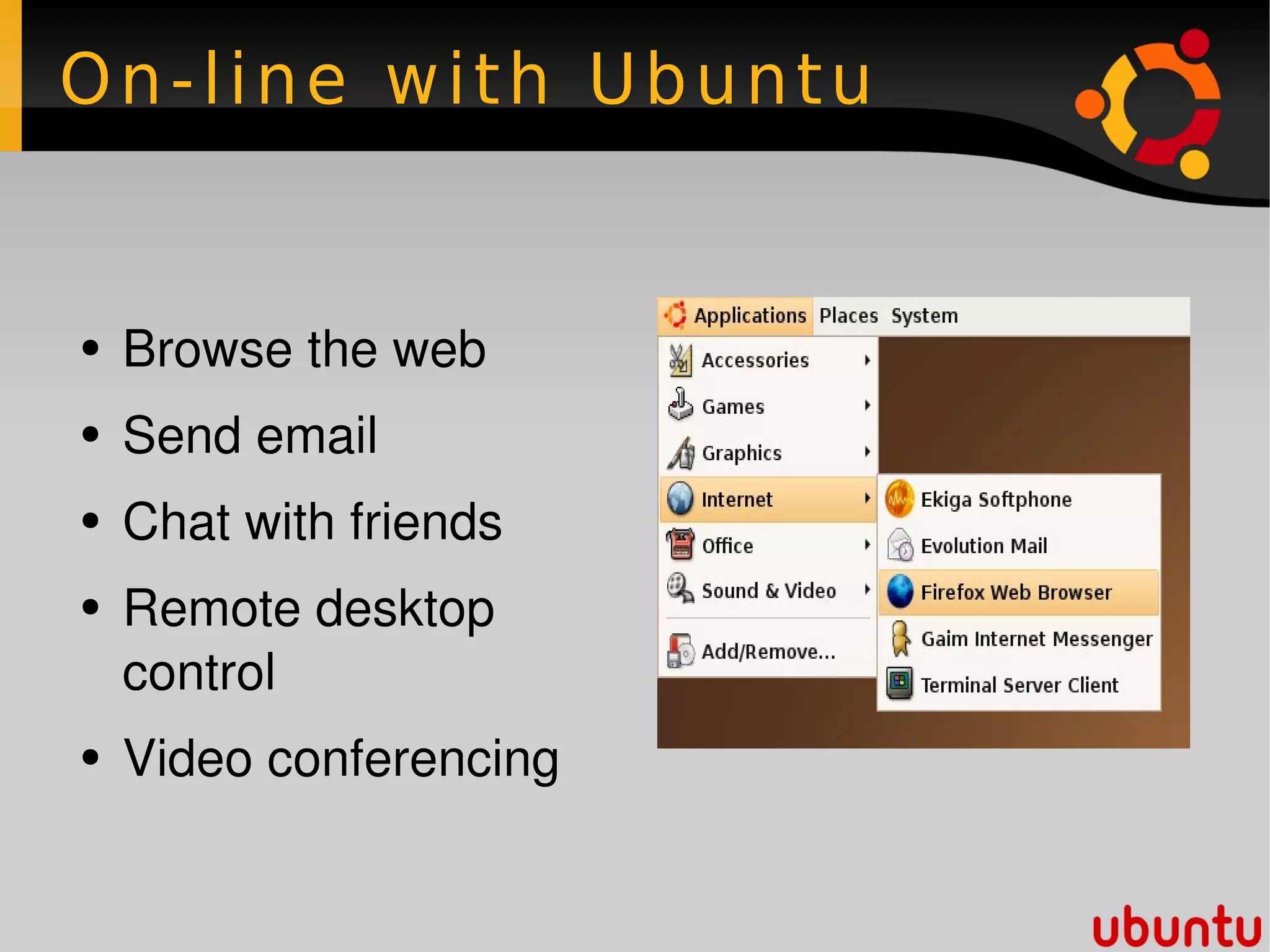 Oo Presenting Ubuntu | ODP | Operating Systems | Computer Software and Applications