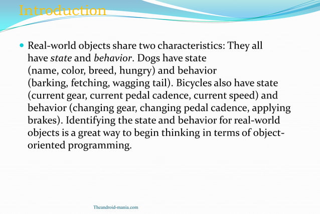 Object Oriented Programing and JAVA | PPT Object Oriented Programing and JAVA | PPT