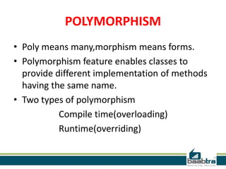 OOPS Characteristics (With Examples in PHP) | PPT