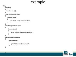 OOPS Characteristics (With Examples in PHP) | PPT