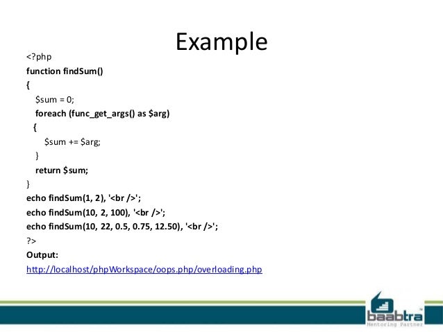 OOPS Characteristics (With Examples in PHP) OOPS Characteristics (With Examples in PHP)