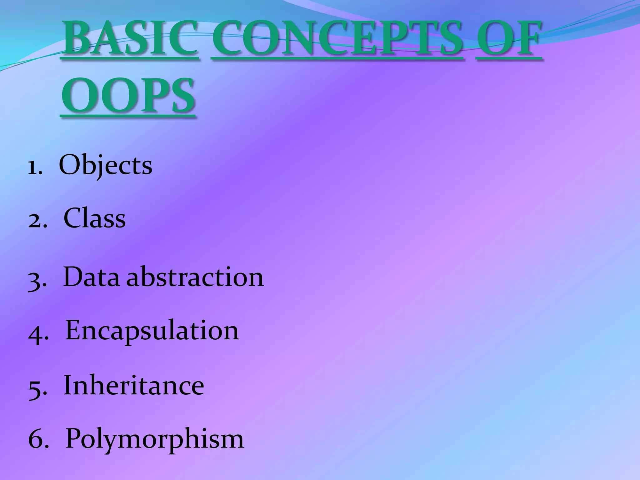 Object-Oriented Programming (OOPS) in C++ | PPTX