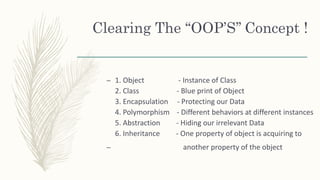 Oop’s Concept and its Real Life Applications | PPTX