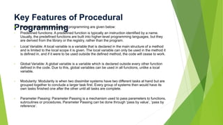 Monolithic and Procedural Programming | PPTX