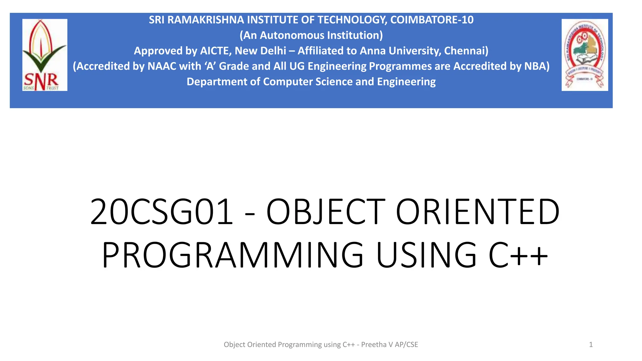 Object Oriented Programming Using C Oops Concepts Using C Programming Language Ppt
