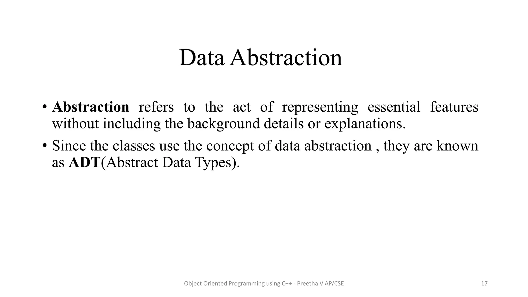 Object Oriented Programming Using C Oops Concepts Using C 9519