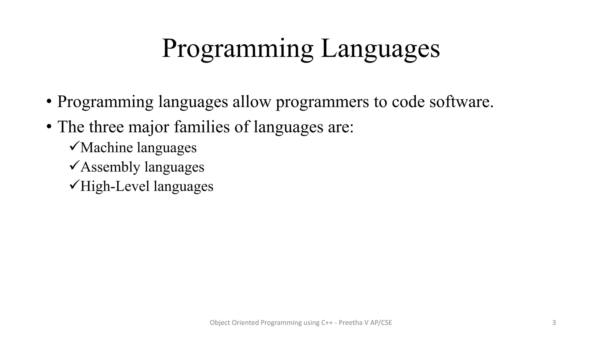 Object Oriented Programming Using C Oops Concepts Using C Programming Language Ppt