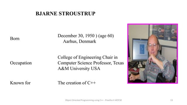 Object Oriented Programming Using C Oops Concepts Using C Programming Language Ppt