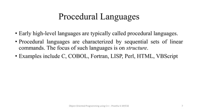 Object Oriented Programming Using C Oops Concepts Using C Programming Language Ppt
